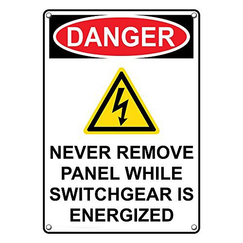 Amazon.com: Weatherproof Plastic Vertical OSHA Danger Never Remove ...