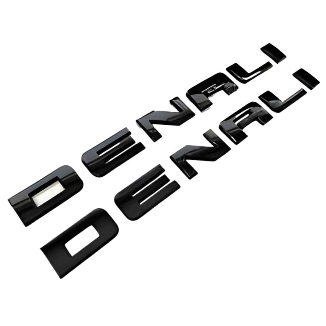 Amazon.com: Denali 2-PC Black Nameplate Emblem HD Badge for GMC Yukon ...