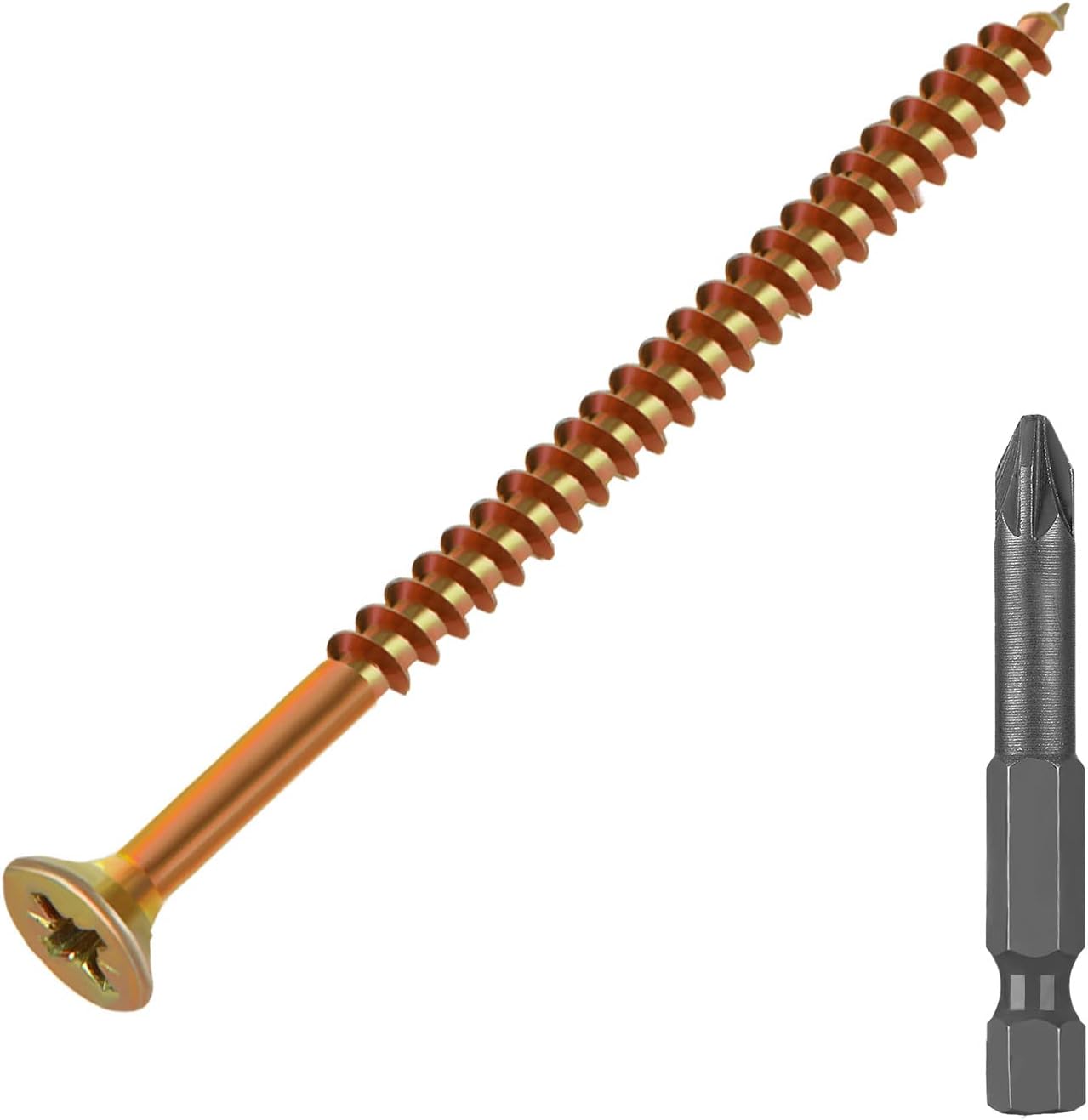 ForgeFix Multi-Purpose Single Thread Screws | 5.0 x 100mm | Zinc Yellow ...