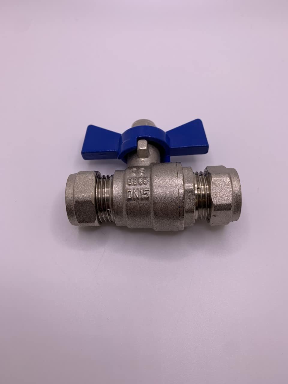 Blue Butterfly Handle Lever Ball Valve Various Sizes - TNJ Pipe Clips ...