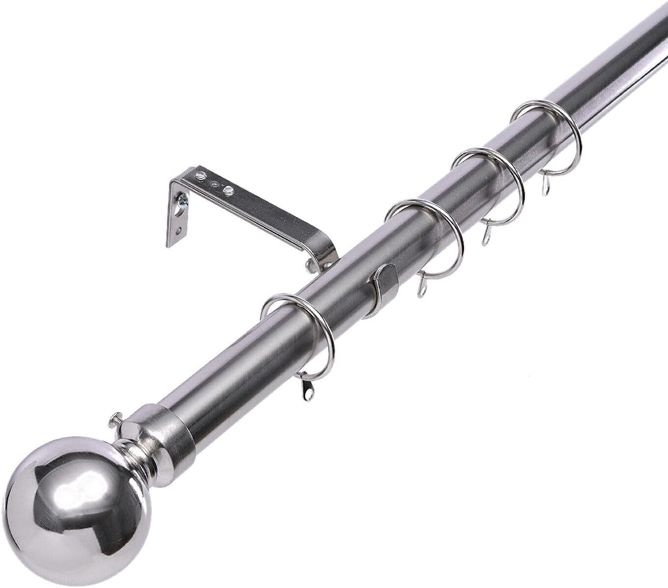 Kestral Palermo Ball Finial Metal 28 mm Extendable Curtain Poles Rods ...