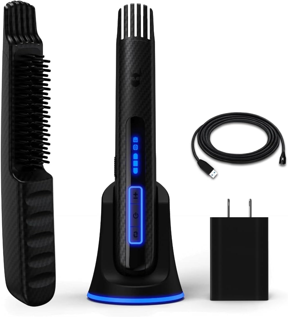 Amazon.com : The Beard Struggle Carbon X - Heated Beard Brush + Beard ...