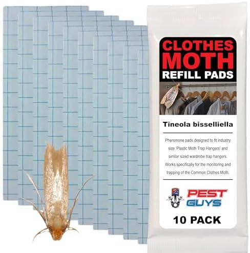 Entopest Monitoring Moth Traps | 10 Refill Pads & 5 Reusable Hangers ...