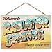 Amazon.com: Disney Pixar Cars Welcome to Radiator Springs Hanging Wood ...