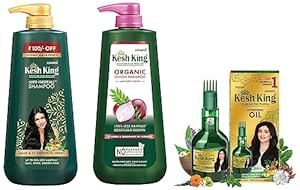 Buy Kesh King Ayurvedic Onion Shampoo 600ml & Kesh King Scalp and Hair Medicine Anti-Hairfall ...