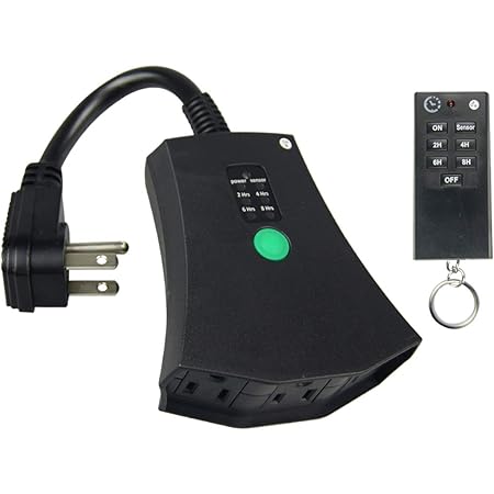TEKLECTRIC Indoor Remote Control Outlet with Countdown Timer, 100 FT ...