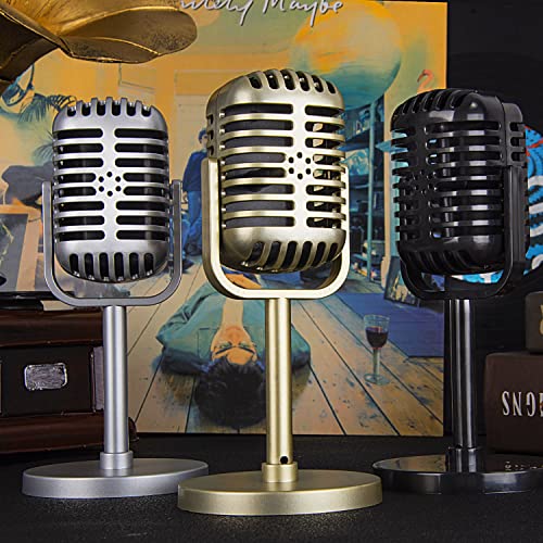 Snapklik.com : 3 Pack Vintage Microphone Prop, Plastic Fake Microphone ...