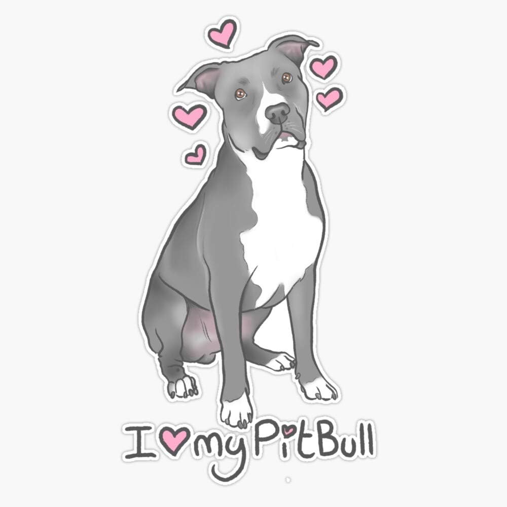Amazon.com - Pitbull (Female) Sticker Vinyl Waterproof Sticker Decal ...