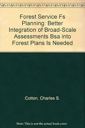 Amazon | Forest Service Fs Planning: Better Integration of Broad-Scale ...
