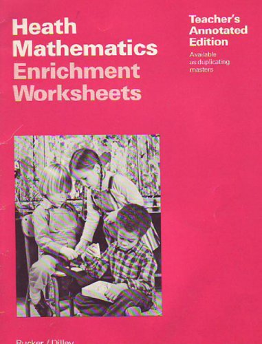 Heath Mathematics Enrichment Worksheets: Rucker/Dilley: 9780669012361 ...