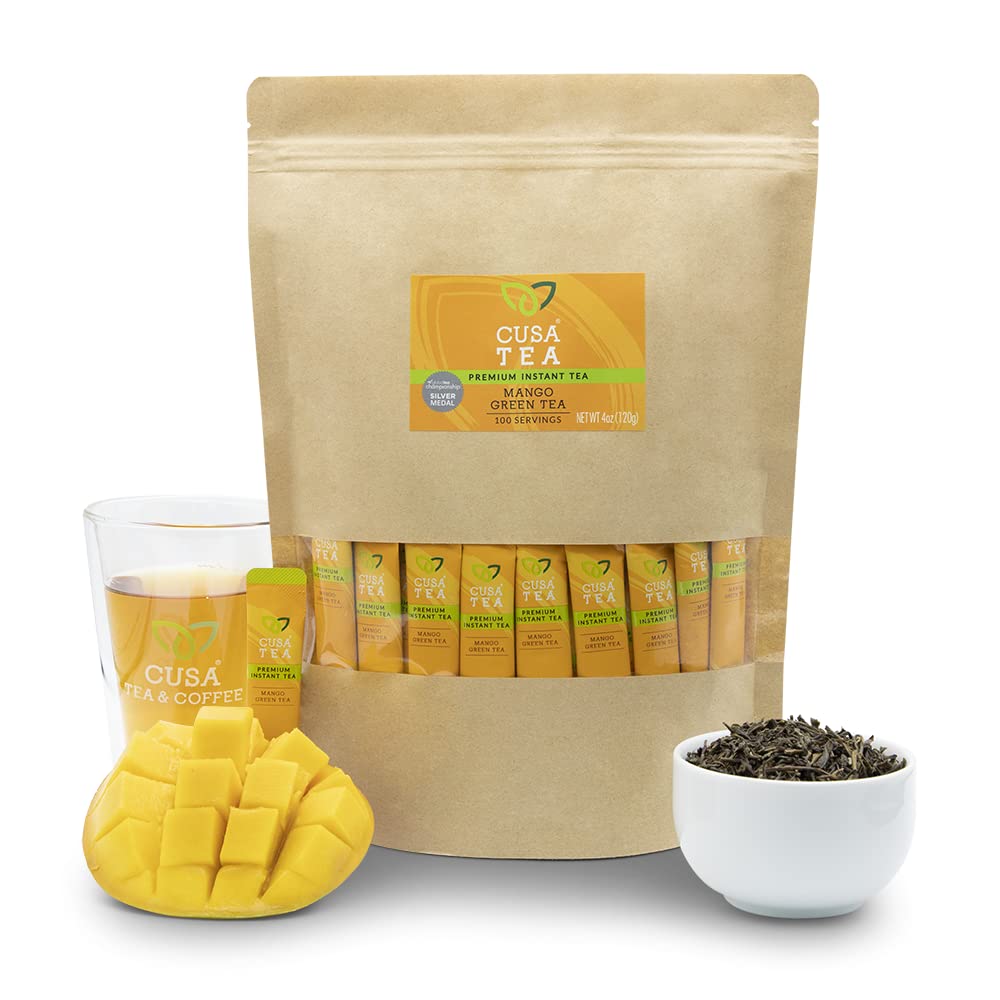 Buy Cusa Tea & Coffee | Premium Instant Mango Green Tea With Real Fruit ...