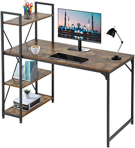FDW Computer Desk, Home Office Desk Extra Large 48 x 24 Inch Writing ...