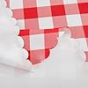 Amazon.com: MANGATA CASA Red Gingham Round Tablecloth-Checkered Table ...