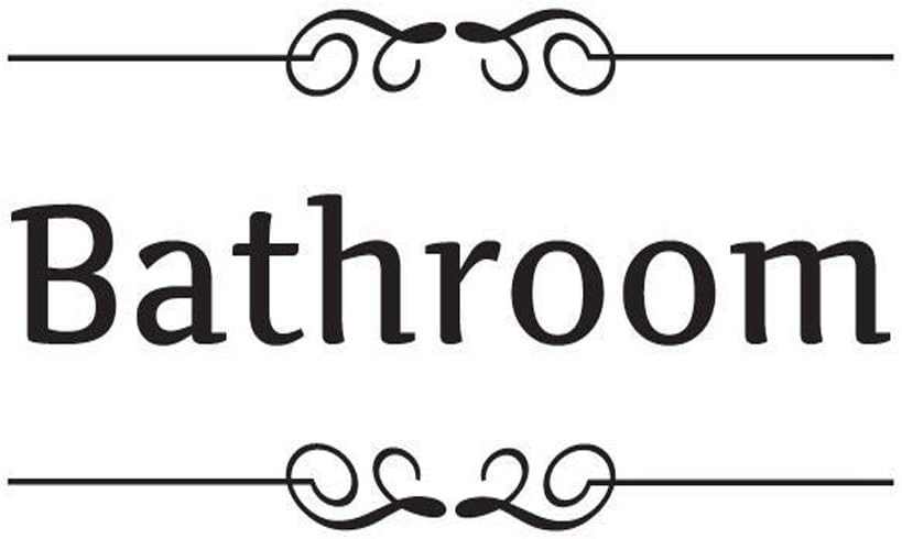 Amazon.com: Bestjybt DIY Removable Washroom Toilet Bathroom WC Sign ...