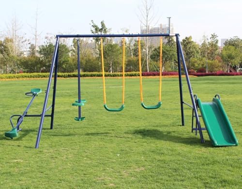 Amazon.com: Sportspower Arcadia Swing Set - Outdoor Heavy-Duty Metal ...