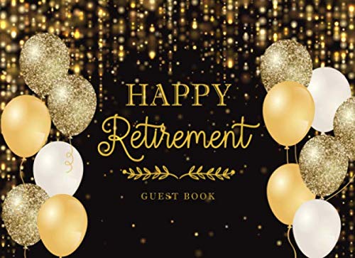 Happy Retirement Guest Book: Celebrate Balloon | Retirement Message ...