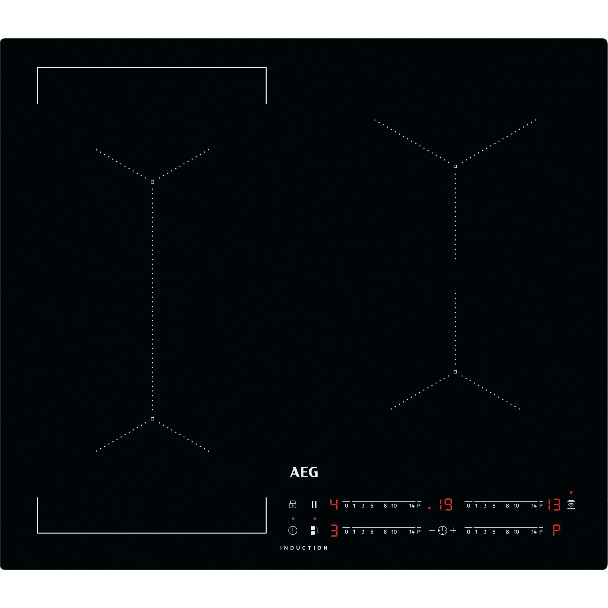 AEG IKX64301CB Induction Hob, Series 3000, 4 Cooking Zones, 60cm ...