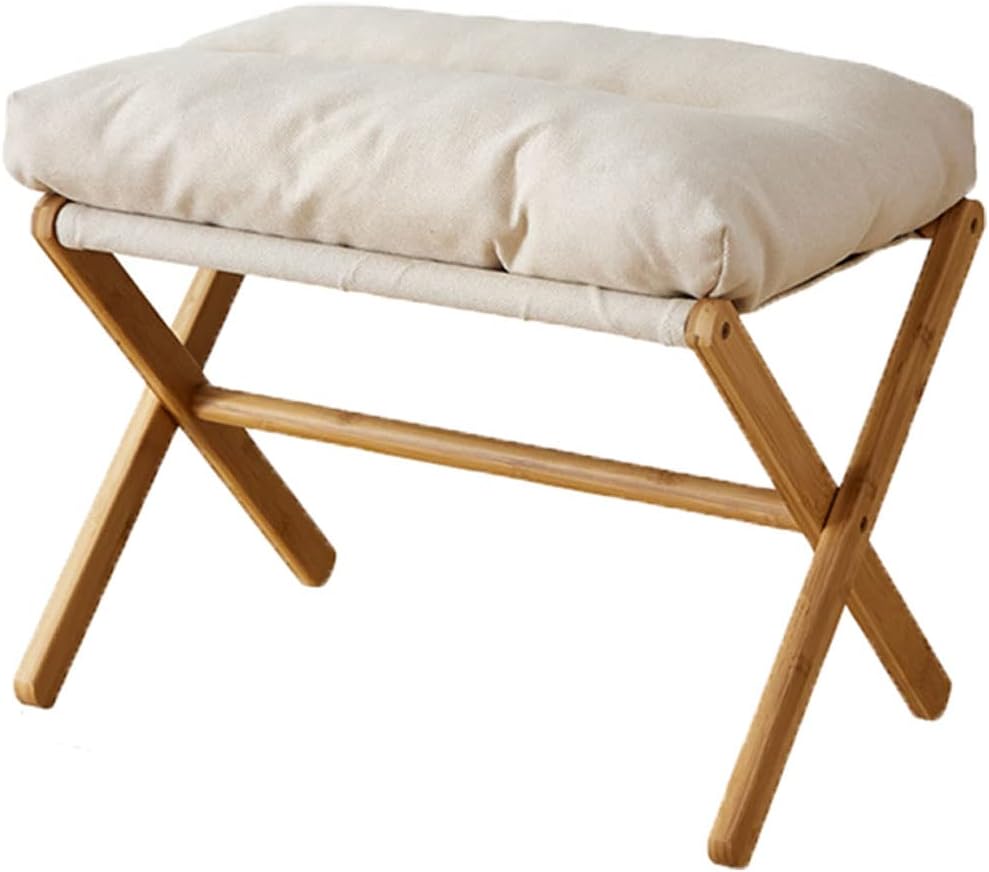 Amazon.com: Furniliving Faux Fur Foot Stool Chair, 15” L x 20.5” W x19 ...