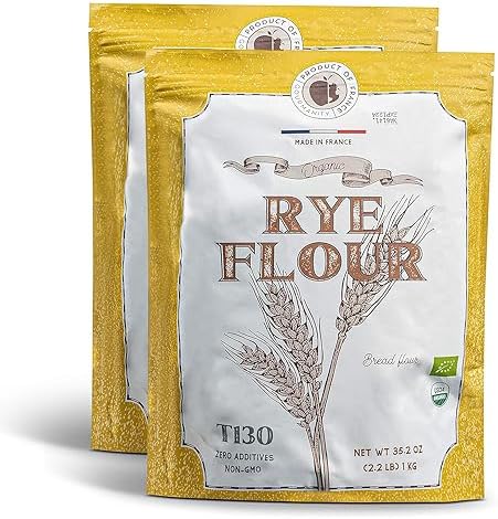 Amazon.com : Gourmanity Rye Bread Flour 2 Packs of 1kg | Dar T130 ...