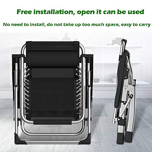 ️DQCHAIR Komfortable Schwerelosigkeit Liege Terrasse Faltbare ...