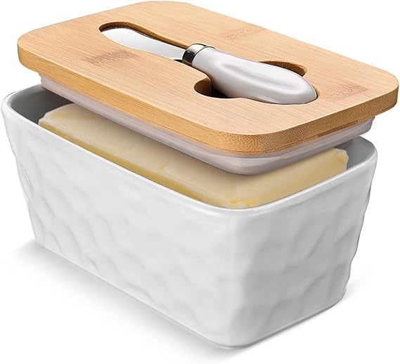 Amazon.com | Butter Dish with Lid: Large Butter Dish for Countertop ...