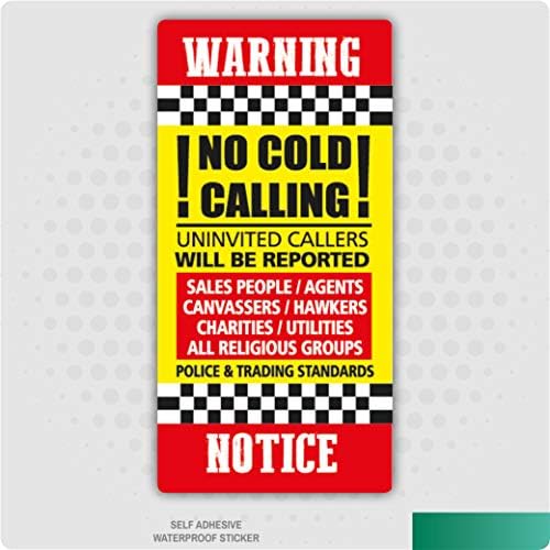 2 x No Cold Callers Canvassers Salesman Front Door Sign Sticker Various ...
