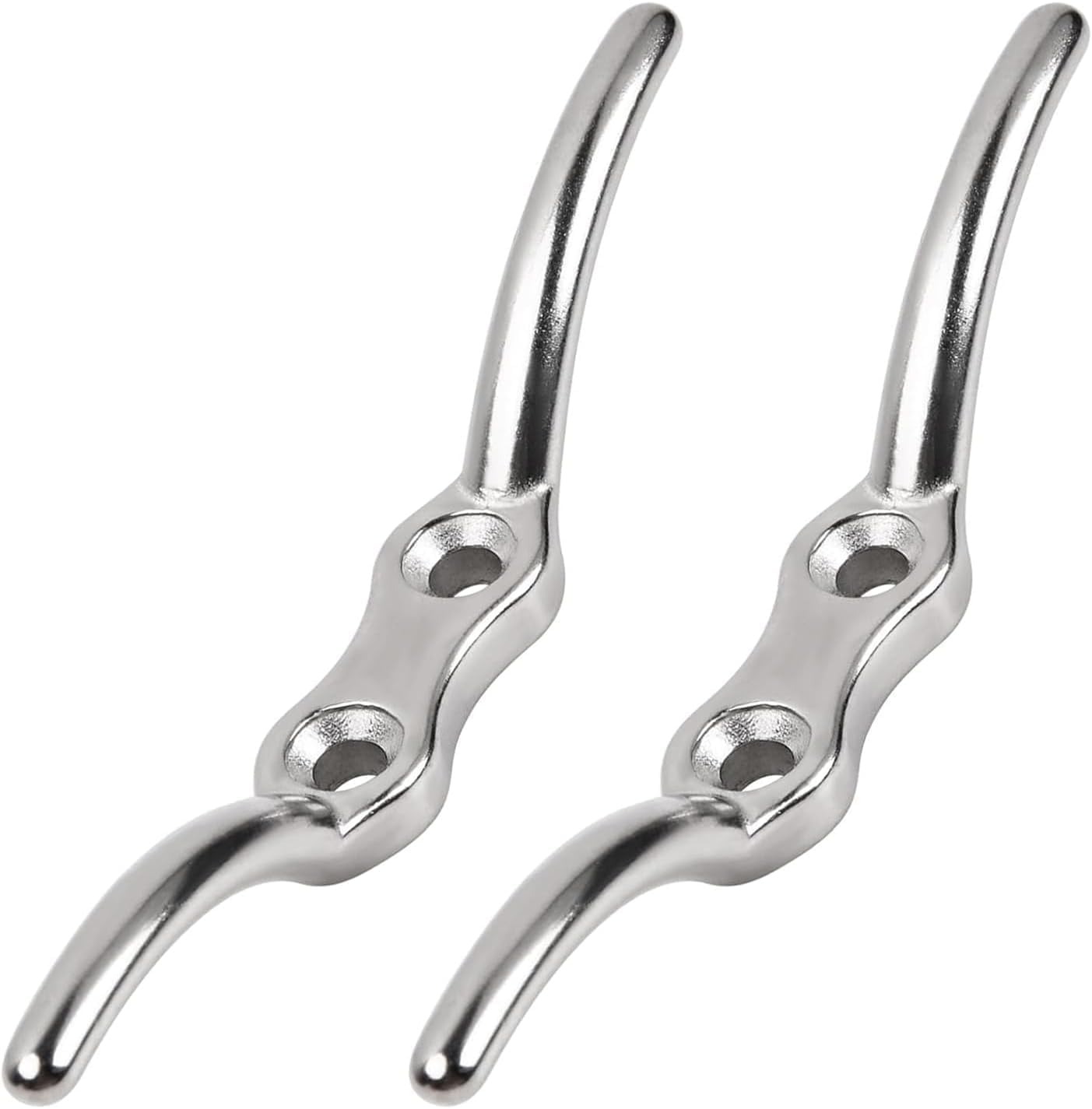 BRITECO 2PCS Cleat Hooks Stainless Steel Flagpole Rope Cleats, 113mm ...
