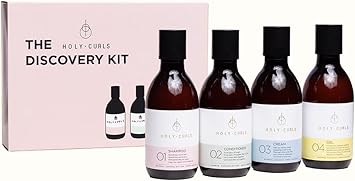 Holy Curls - Discovery Kit, Shampoo, Conditioner, Cream & Gel for Curly, Coily and Wavy Hair ...