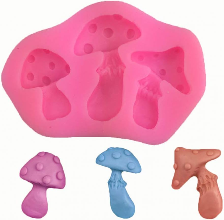 Amazon.com: Cute Small 3D Mushroom Shaped Silicone Mold for DIY ...