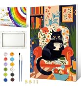 Amazon.com: ZTOTZ Cat Paint by Numbers Kit for Adults,Animal Cat Paint ...