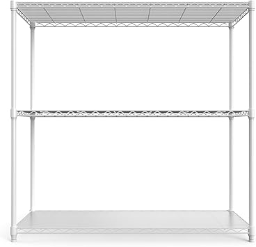 Amazon.com: pouseayar 3-Tier Wire Shelving Unit, NSF Metal Shelf with ...