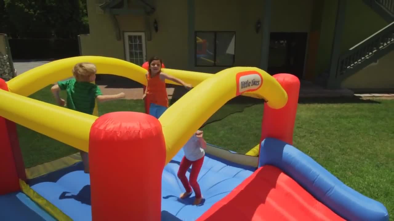 Watch Little Tikes Jump 'n Slide Bouncer - Inflatable Jumper Bounce ...