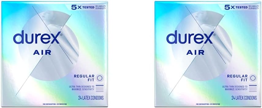 Amazon.com: Durex Air Condoms, Extra Thin, Transparent Natural Rubber ...