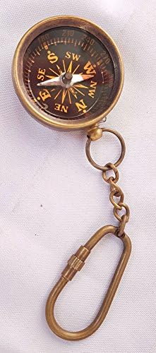 Amazon.com: Medieval Replicas Brass Nautical Keychain Marine Compass ...