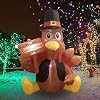 Amazon.com: MorTime 6 FT Thanksgiving Inflatable Turkey, Blow up ...