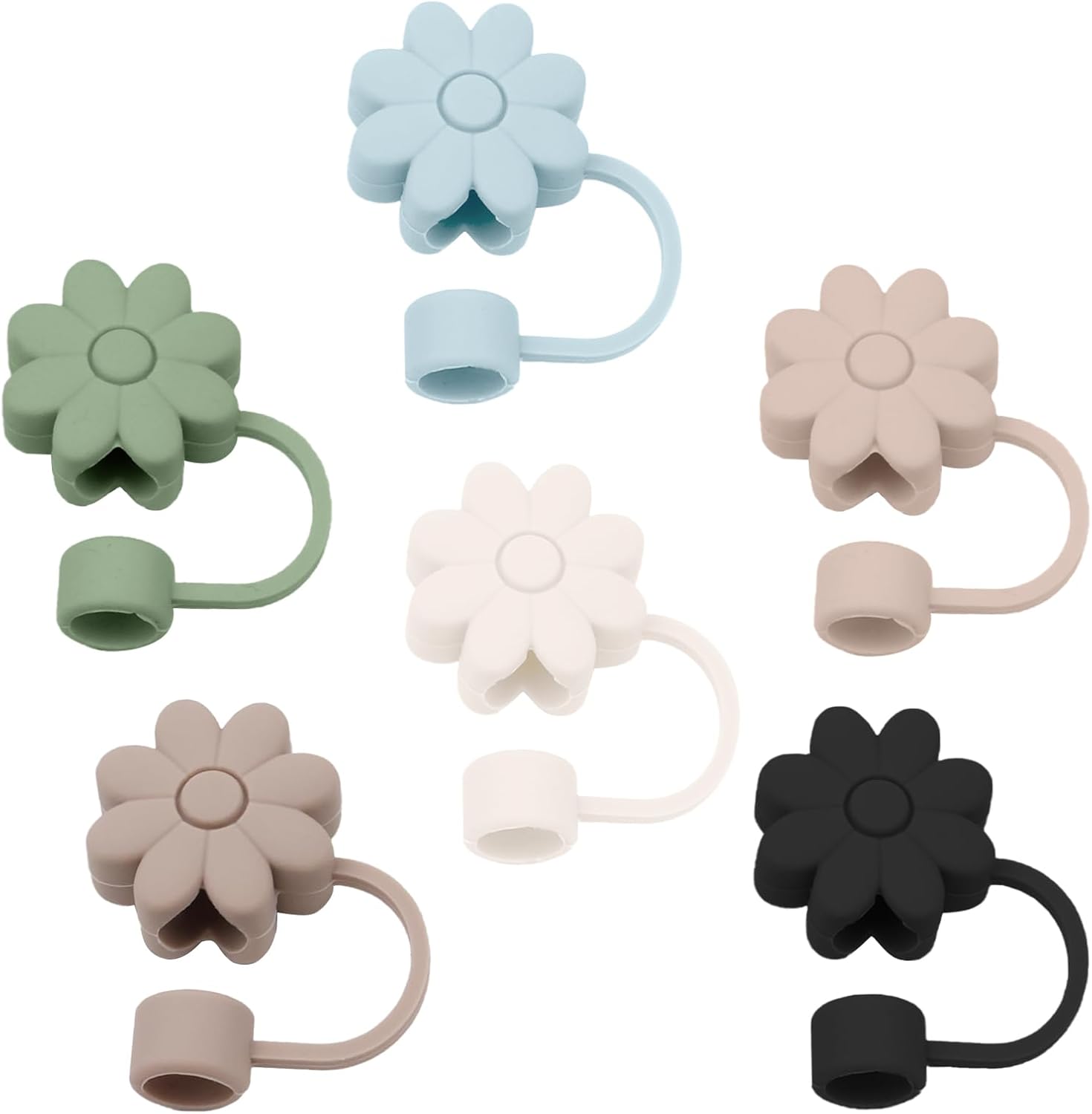 Amazon.com: 6PCS Silicone Straw Covers Toppers for Stanley Cups 30&40 ...