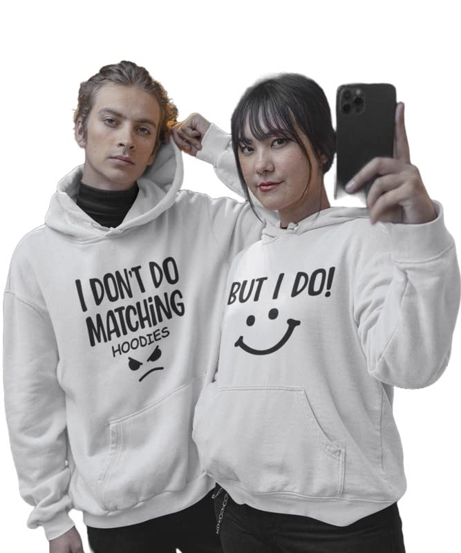 Buy Hoodie Matching Couple Outfits Full Sleeve Regular Fit Combo ...