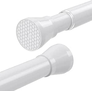 Shower Curtain Rail Extendable Curtain Poles 75-160cm Tension Rods for ...
