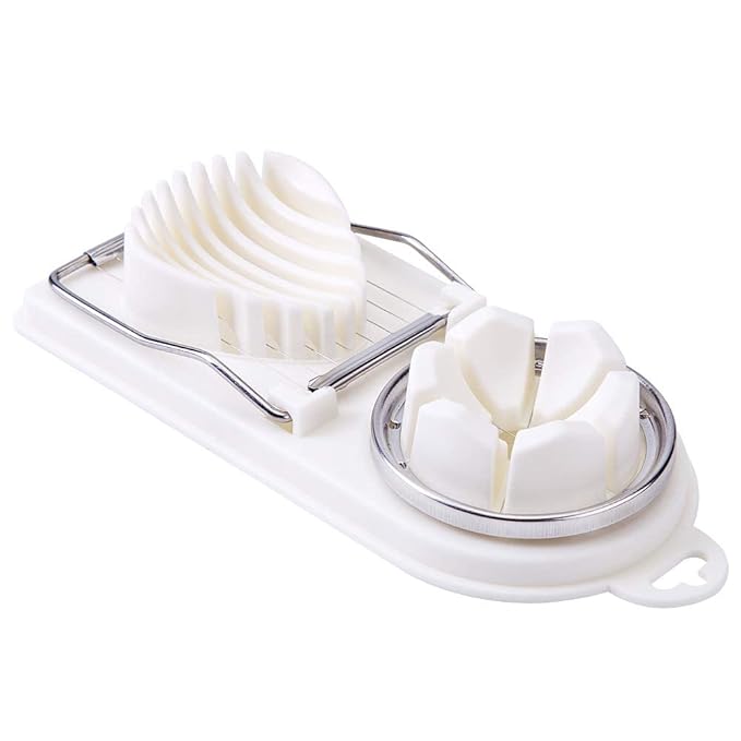 NYRWANA 2 in 1 Boiled Egg Slicer/Cutter, Segments Boiled Egg Slicer ...