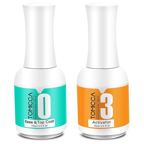 Amazon.com: 2 in 1 Dip Powder Top & Base Coat and Activator for Dipping ...