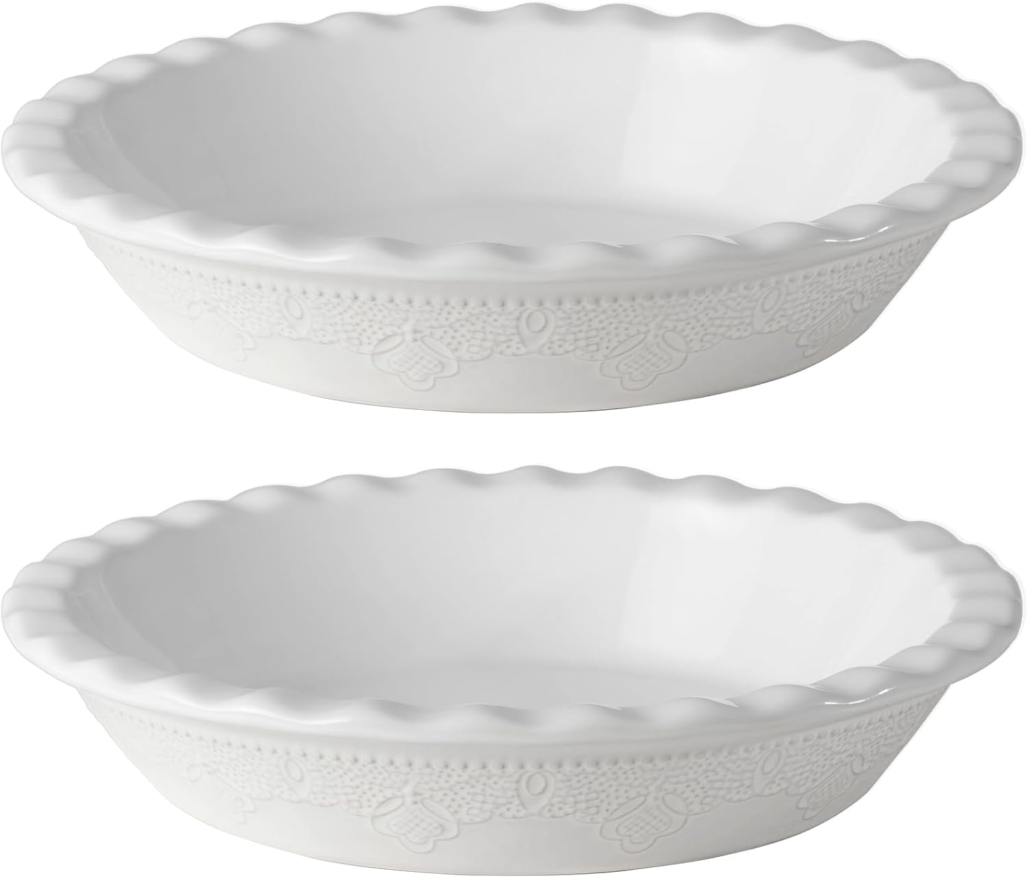 Amazon.com: Fun Elements Pie Pan, 9 Inch Ceramic Pie Dish, Deep Dish ...
