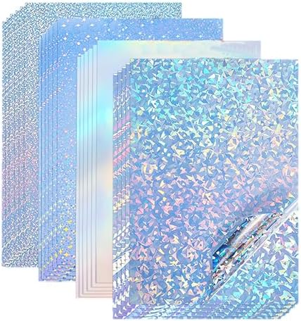 10 Sheets Holographic Rainbow Vinyl Sticker A4 Size Printable Vinyl ...
