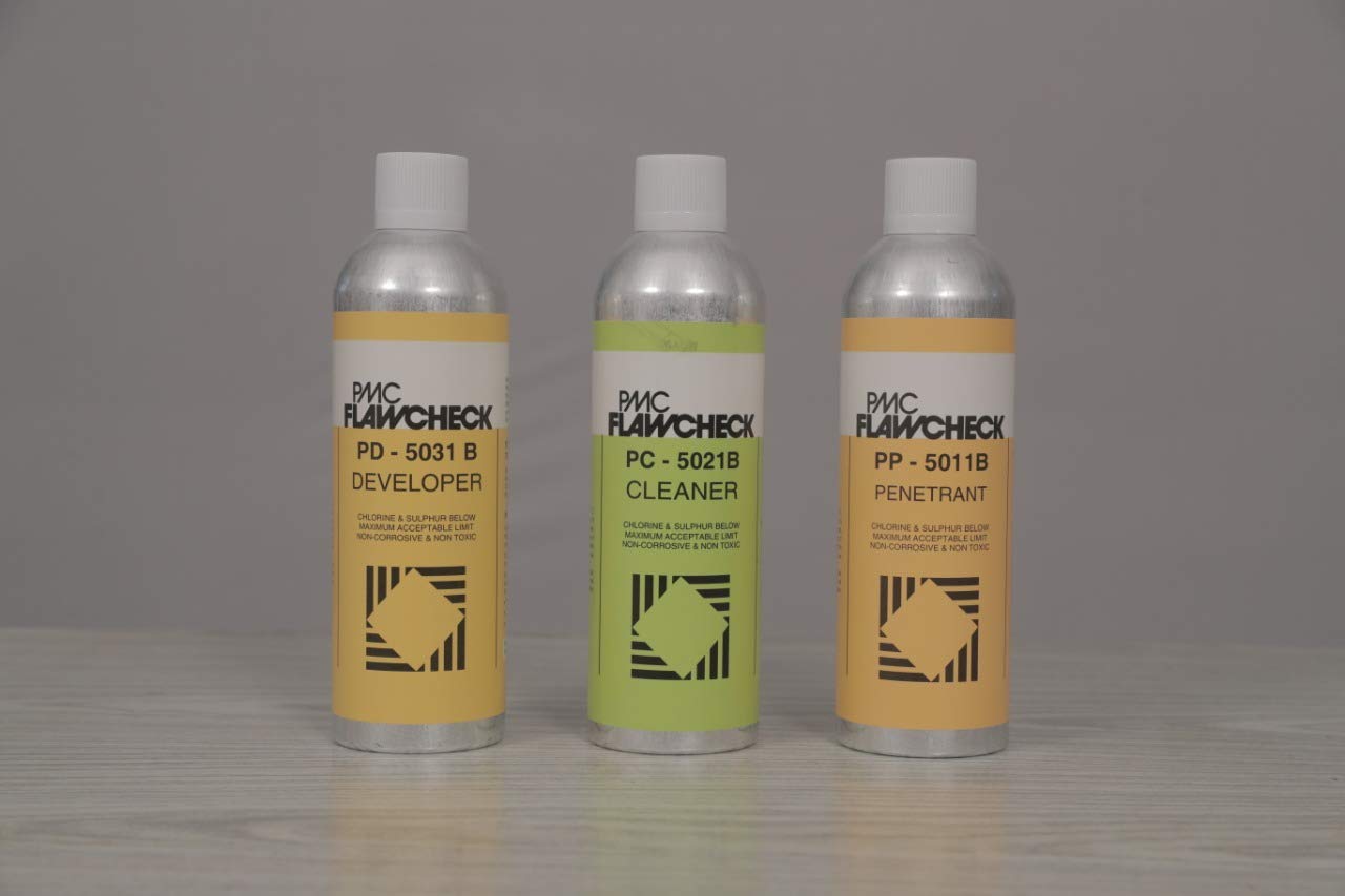 DYE PENETRANT TESTING KIT PMET 400ML Penetrant, Developer & Cleaner ...