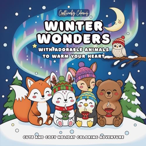 Winter Wonders With Adorable Animals to Warm Your Heart: Cozy Coloring ...
