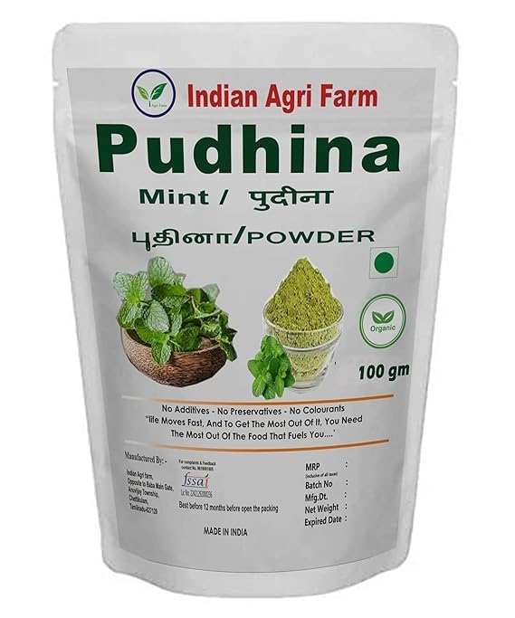 Buy Iagrifarm Organic Pudhina Leaves Powder -250 g Mint Leaves/Pudina ...