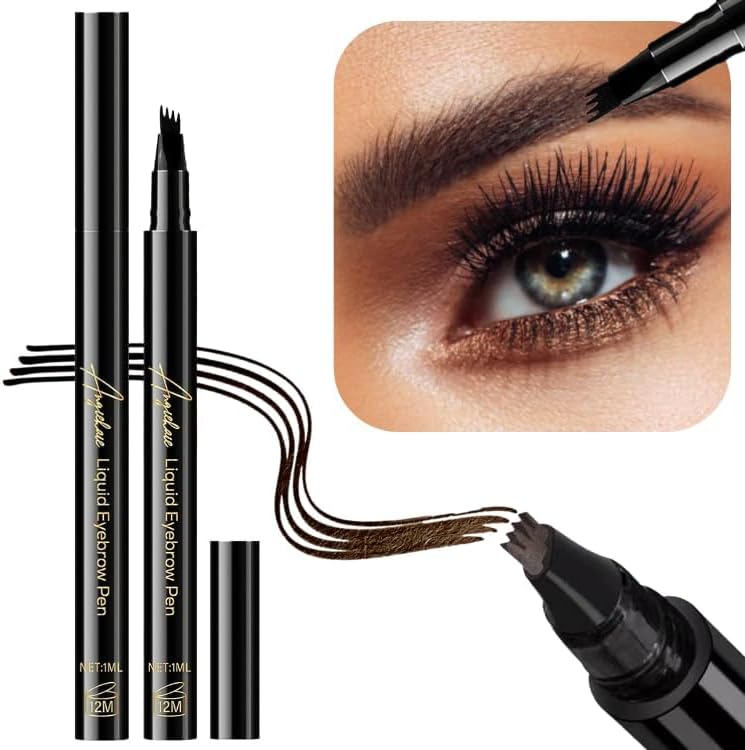 Amazon.com : Eyebrow Pencil Dark Brown, Microblading Eyebrow Pen, 4 ...