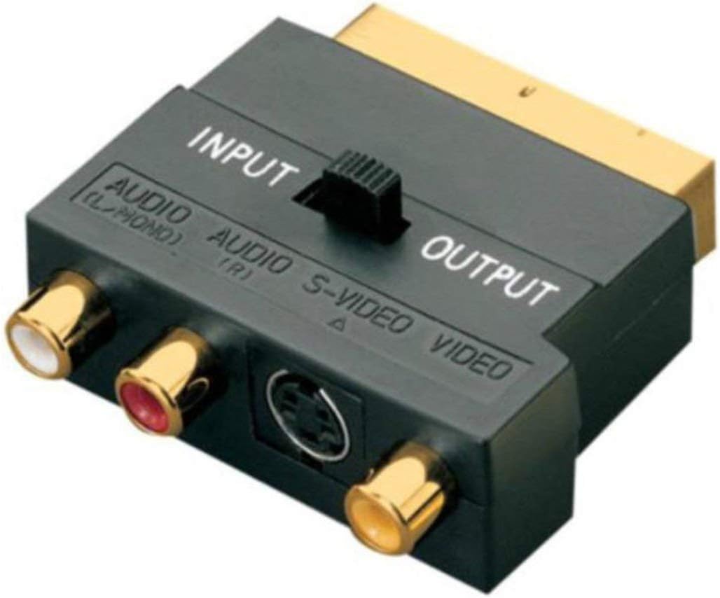 YUIO® Scart-Adapter, AV-Block auf 3 Cinch-Phono-Composite, S-Video mit ...