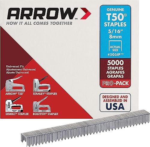 Arrow Fastener 505IP Heavy Duty T50 Staples for Upholstery ...
