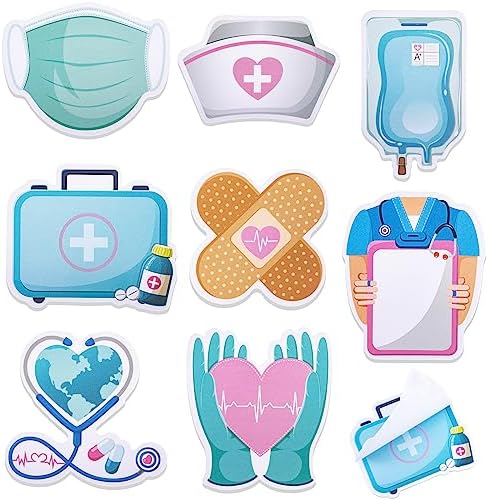 MWOOT 8 Pieces Funny Nurse Sticky Notes, Medical Theme Self-Adhesive ...