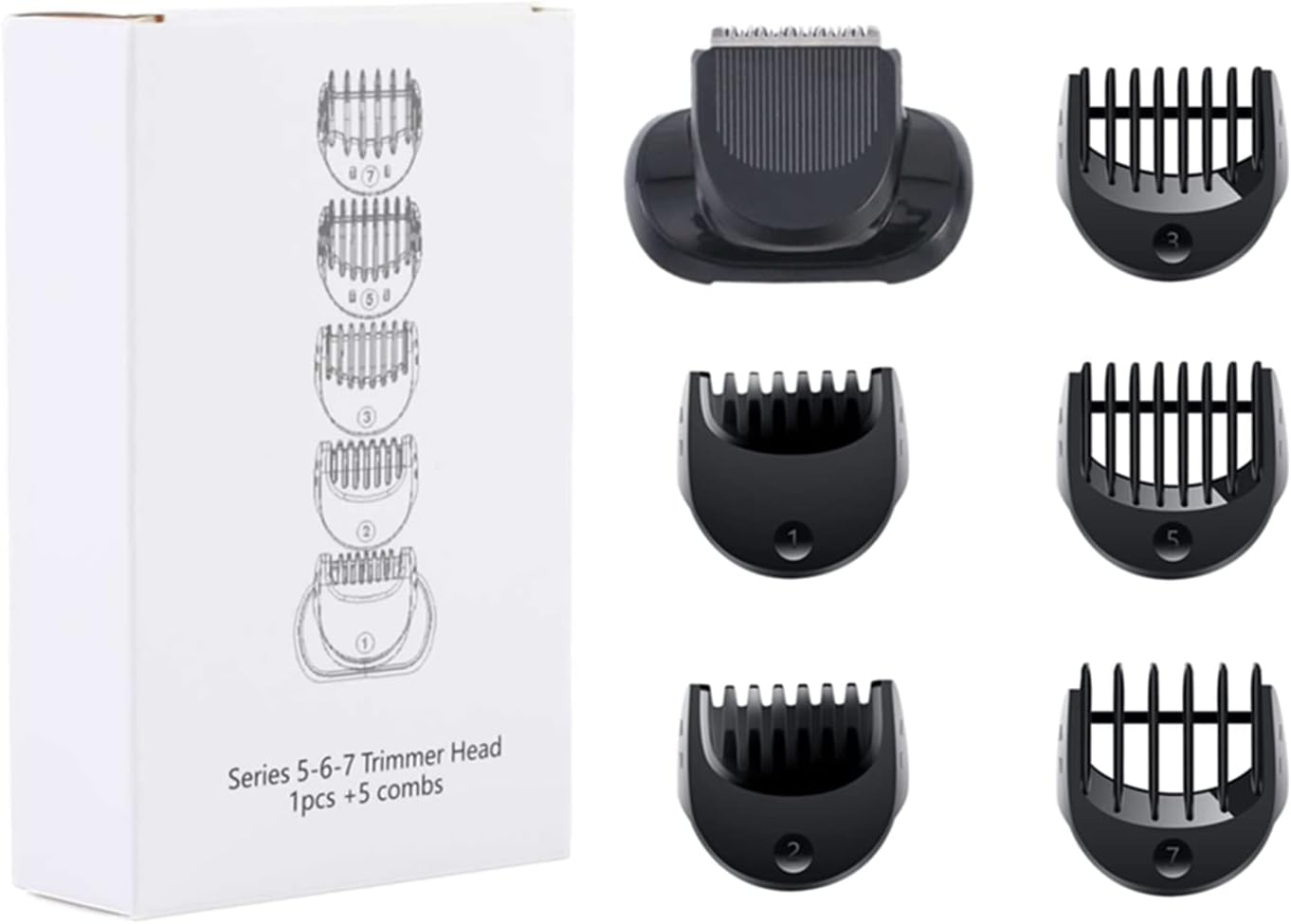 Amazon.com: Shaver Beard Trimmer Head Compatible + 5pcs Comb Trimming ...